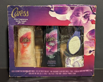 Caress Sheer Twilight & Daily Silk Body Wash Gift Set Black Orchid ...