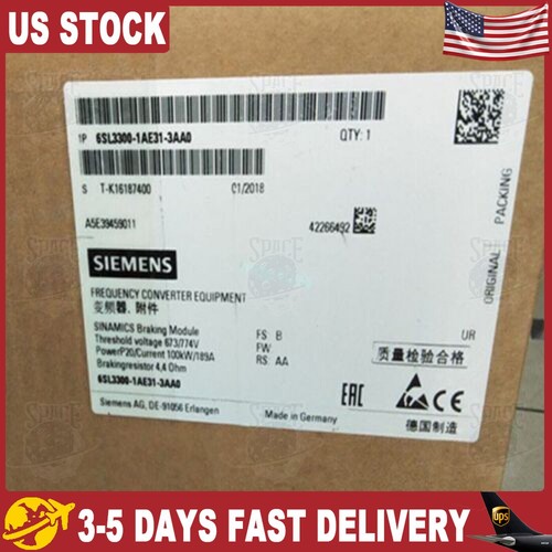 New Siemens 6SL3300-1AE31-3AA0 6SL33001AE313AA0 SINAMICS BRAKING MODULE ...