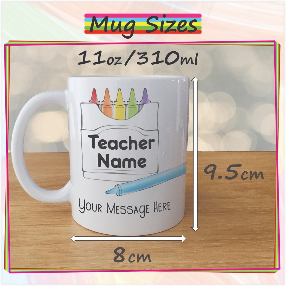 Thank You Teacher Personalised Mug for Classroom Teaching Assistant ...