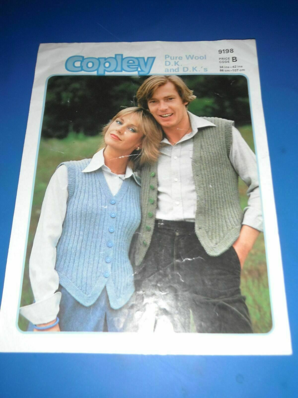 Copley His & Hers Ribbed Waistcoat Knitting Pattern 9198 | eBay
