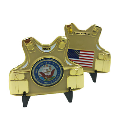 GG-008 NAVY Body Armor Challenge Coin Naval Warfare, SEAL, Aviator ...