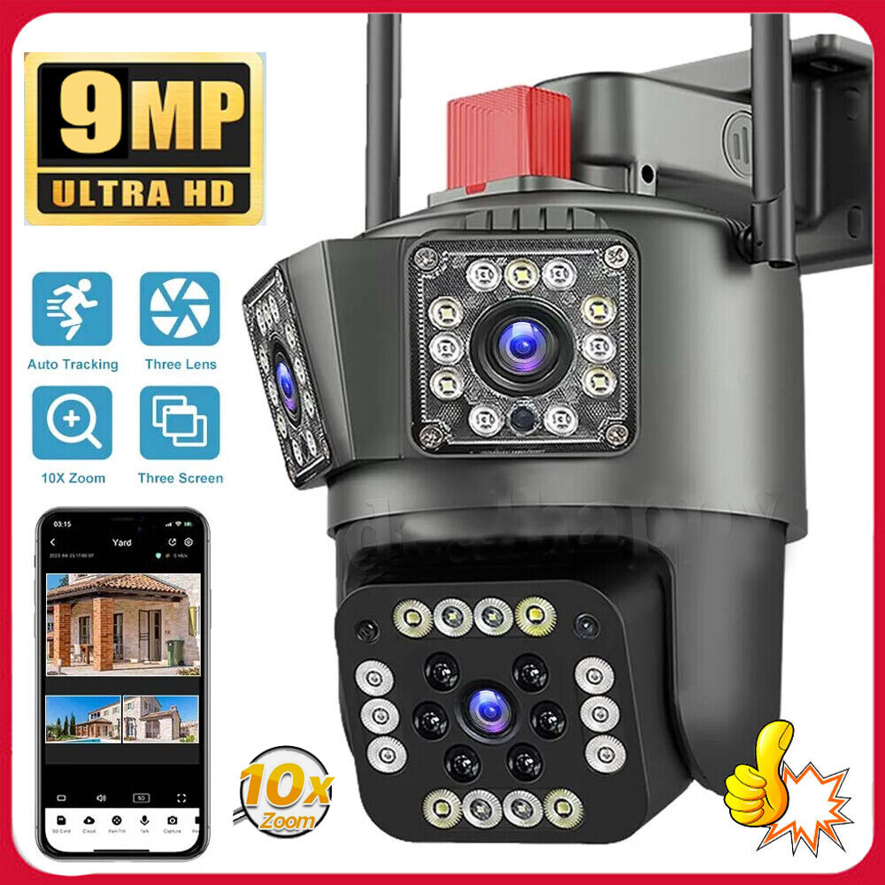 9MP Camara De Seguridad Para Exterior Con Vision Nocturna y Audio-10X ...