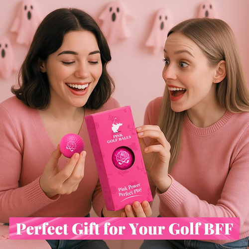 Ghost Pink Golf Balls Funny Shocked Golf Gift for Women (Sleeve of 3 ...