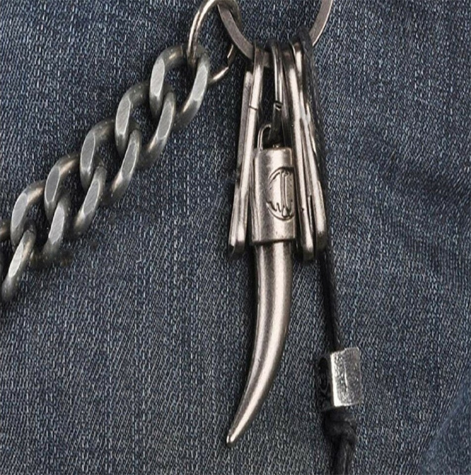 Vintage Mens Heavey Metal Trucker Biker Keychain Key Jean Wallet Chain ...