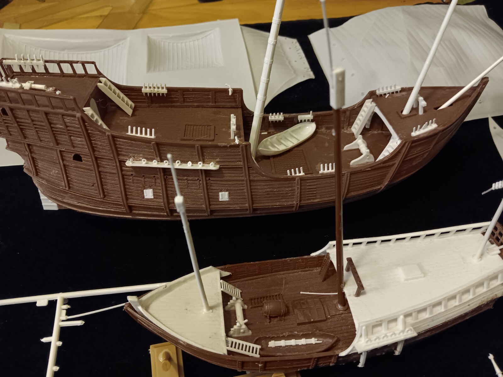 Heller Santa Maria and Pinta Caravel Ships 1/75 Models (mainly built ...