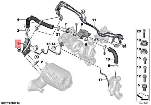 Genuine BMW X5 M X6 G05 G06 Exhaust-Gas Recirc.Cooler Low Pressure ...