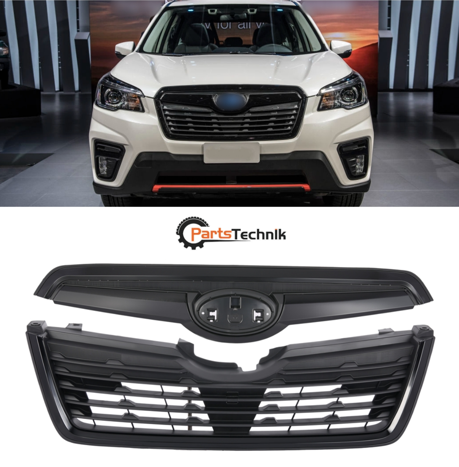 Front Bumper Grille Glossy Black Fit 2019 2020 2021 Subaru Forester ...