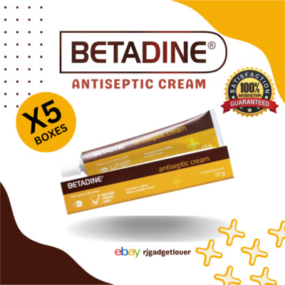 5X BETADINE Antiseptic 15g Cream For Cuts, Burns, Scratches, Graze | eBay