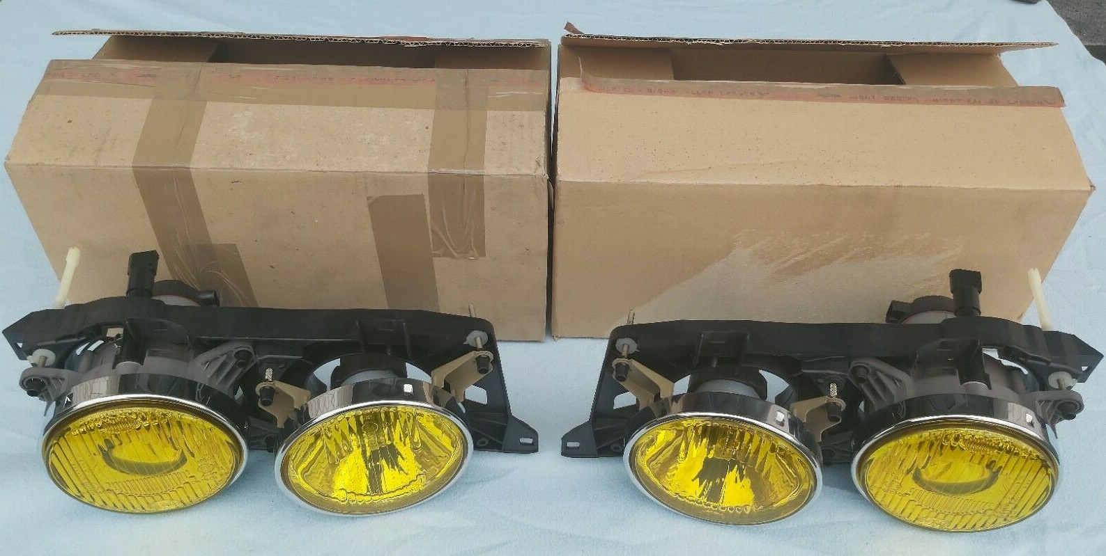 BMW E32 E34 M5 Hella Ellipsoid Euro Yellow Headlights | OEM | Yellow ...