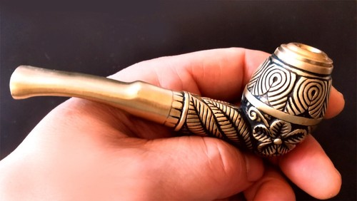 Integrated Solid Copper Vintage Tobacco Smoking Pipe Cigarette Holder ...