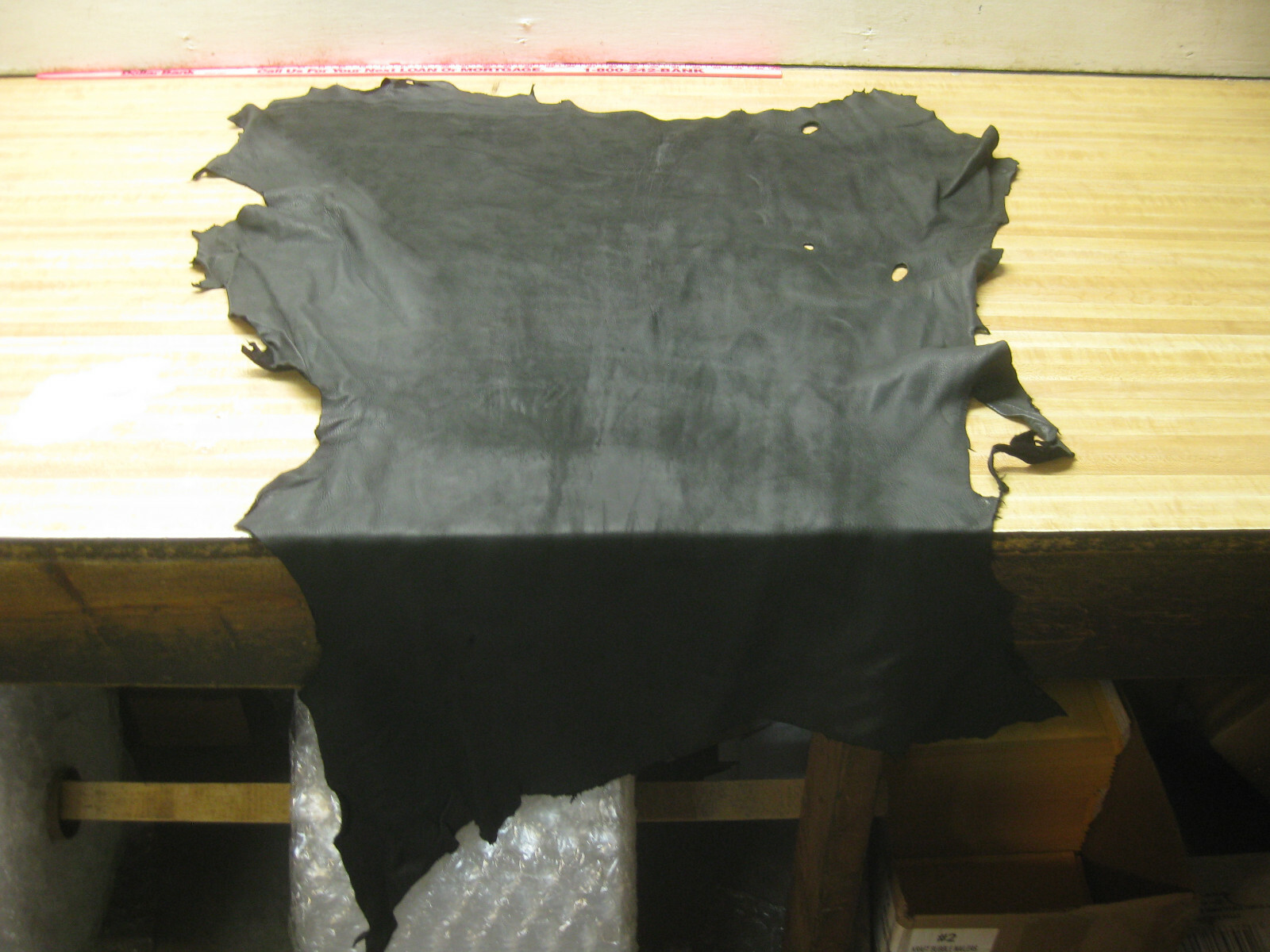 Buffed Sheep Skin Black Leather # 0009155 Row KK | eBay