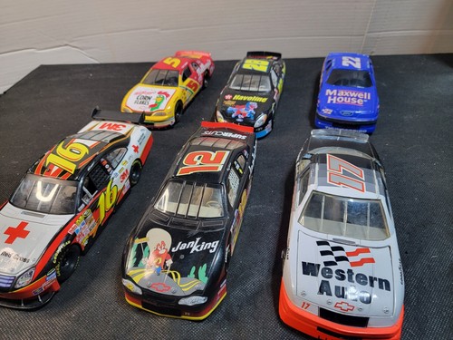 NASCAR DIE CAST LOT OF 6 1/24 WALTRIP, EARNHARDT, LABONTE REVELL ...