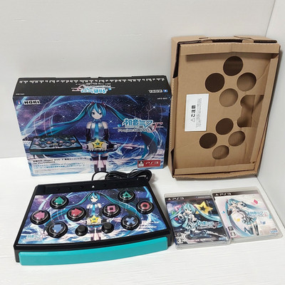 PS3 Hatsune Miku Project DIVA F Mini Controller Black HP3-900 with 2 ...