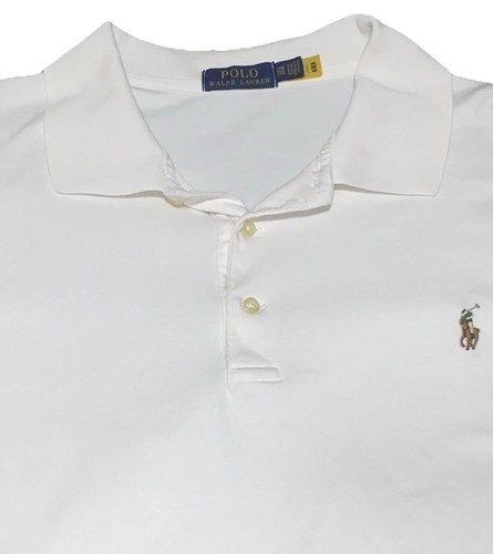 Polo Ralph Lauren Mens White Short Sleeve Polo Flesh Color Pony Sz 2XB ...