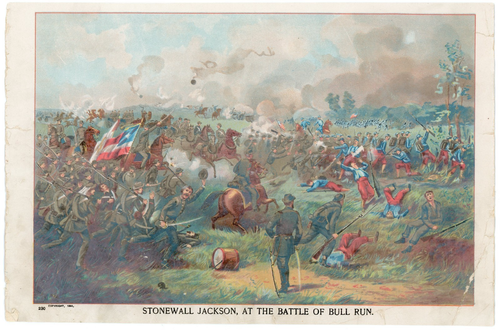 1892 Stonewall Jackson at the Battle of Bull Run Print #8D | eBay