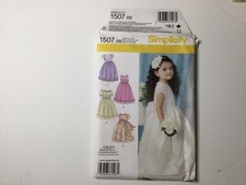 Toddler and Girl S Special Occasion Dress Simplicity Pattern 1507 for ...