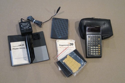 Texas Instruments TI Programmable 59 Calculator ML EXTRAS 3 Wallets w ...