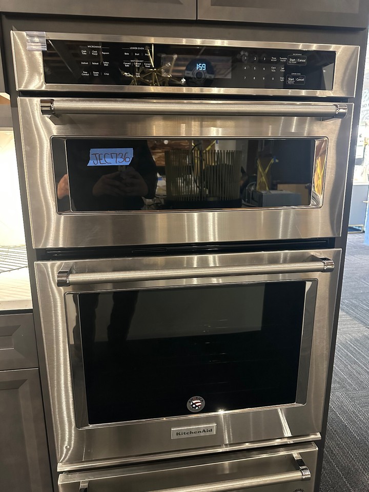 KitchenAid 30" Stainless Double Combination Electric Wall Oven ...