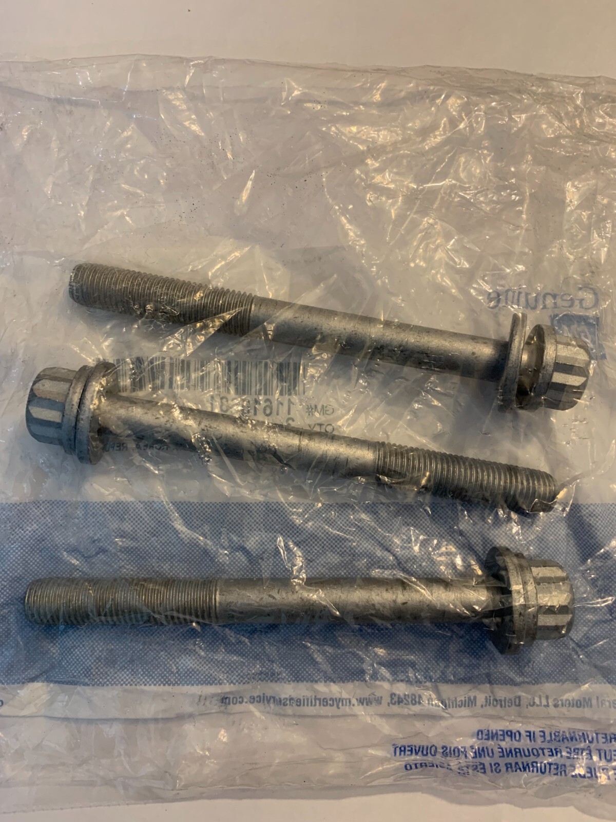 Genuine GM 11610681 Cylinder Head Bolt Lot of 3 | eBay