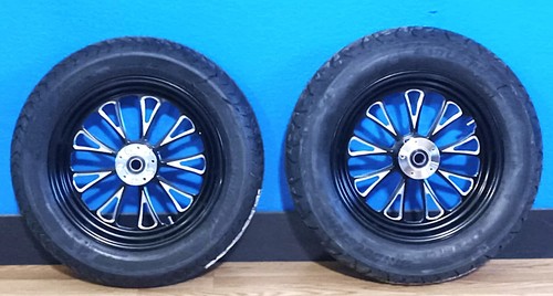 MANHATTAN 16" WHEEL SET w/BRIDGESSTONE H50 TIRES HARLEY ELECTRA GLIDE ...