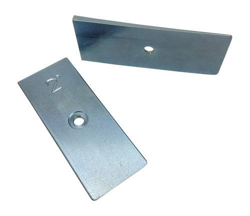 WFO Concepts Steel Axle Degree Shims, 2 degree, 1.75" wide, caster ...