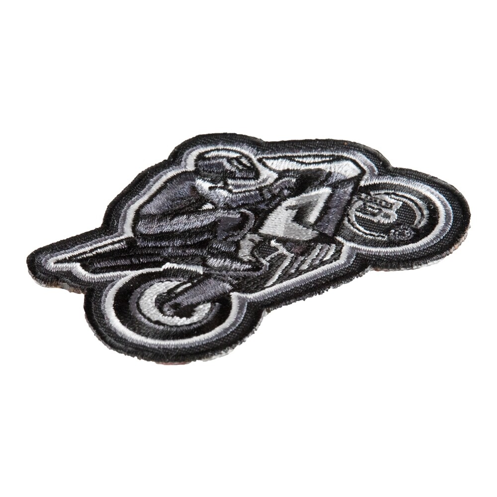 Speeding Gray Rider Motorcycle Patch, Biker Patches | eBay