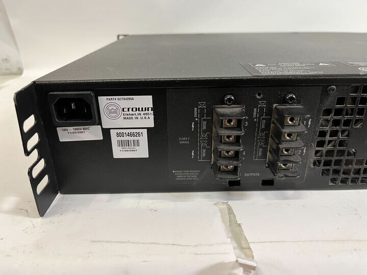 Crown CTs 4200 4 Channel Rack Mount Power Amplifier | eBay