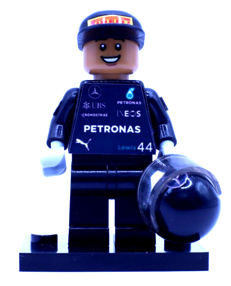 LEGO F1 Formula 1 Minifigure Lewis Hamilton with Roscoe The Dog - 2024 ...