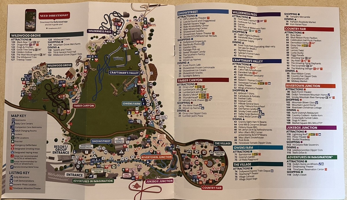 Dollywood Theme Park Map Dollywood Ranks In Top 10 Amusement Parks In