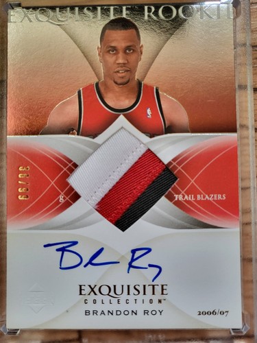 Brandon Roy RC 2006-07 Exquisite Collection Rookie Patch Autograph #/99 ...