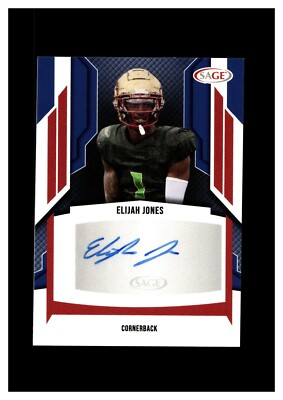 2024 SAGE Autograph Red #A-EJ Elijah Jones RC Boston College Eagles | eBay