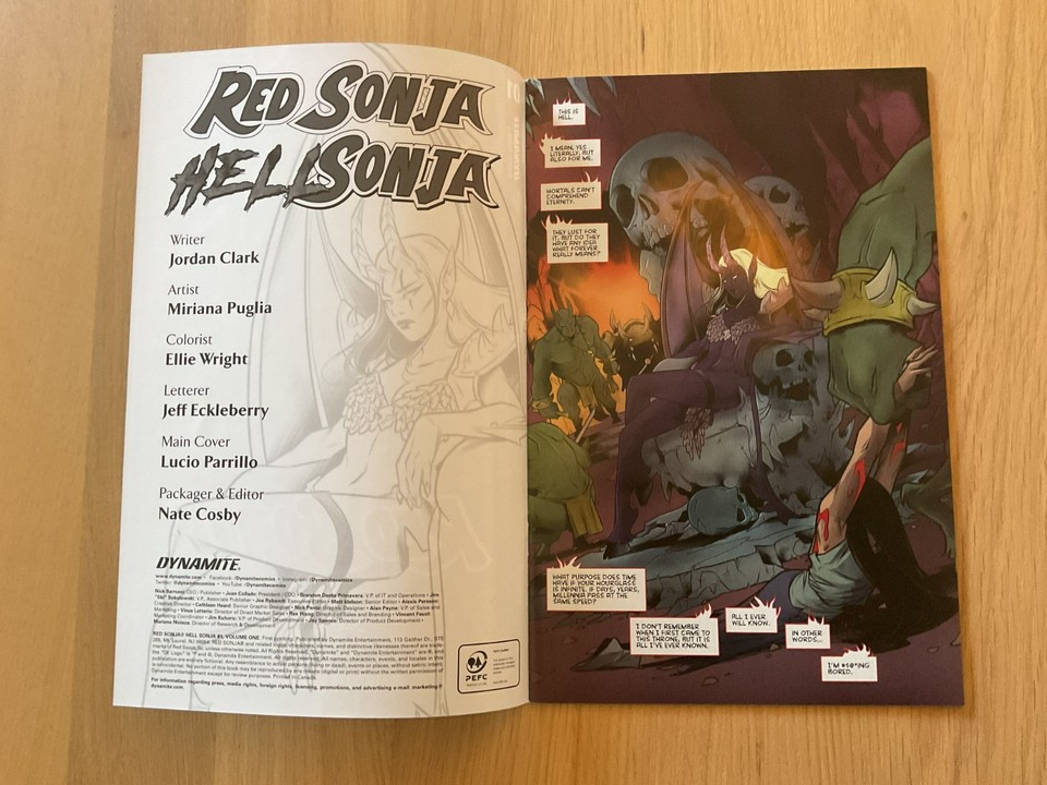 Red Sonja: Hell Sonja #1 Dynamite Comics - Cover A - F 6.0 | eBay Australia