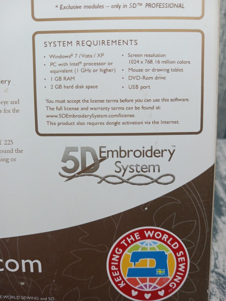 Husqvarna Viking 5D PROFESSIONAL EMBROIDERY Software System - Pre-Owned, Good | eBay