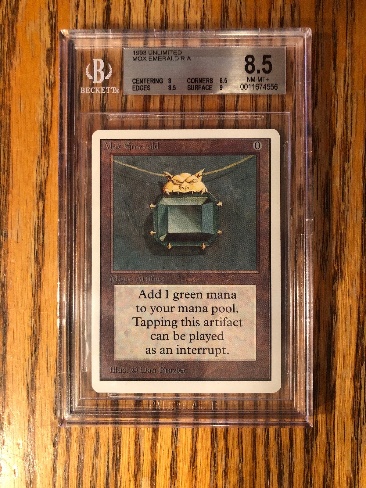 Mox Emerald MTG Unlimited BGS Grade 8/8.5/8.5/9 NM/M+ Beauty (RG ...