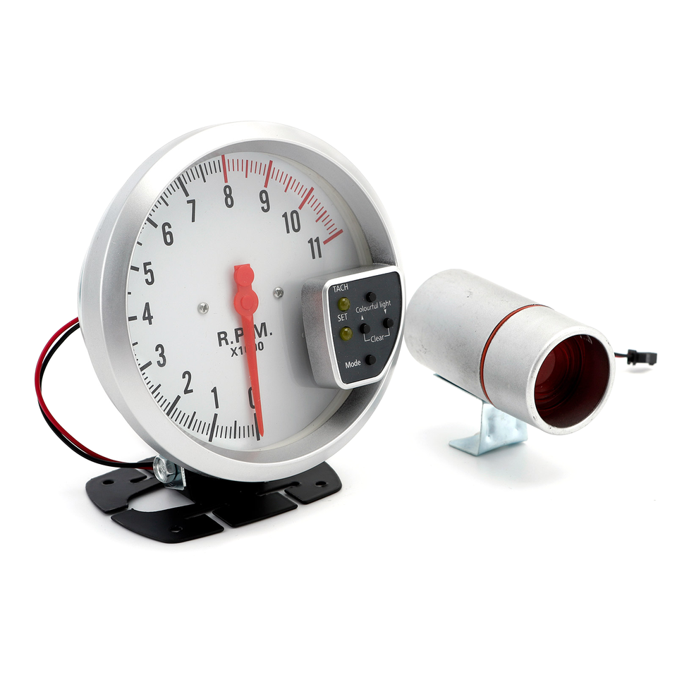 5" 12V Car Tachometer Gauge LED 0-11000 RPM Speed Meter + Shift Light ...