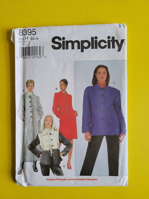 Simplicity OOP Sewing Pattern 8395 Misses Coat or Jacket 6 8 10 Uncut | eBay