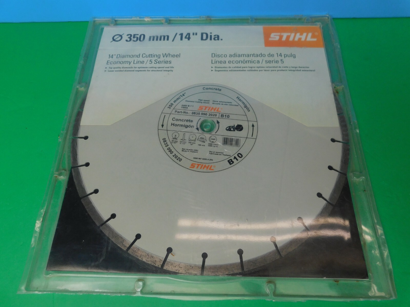 STIHL CUTOFF 14" DIAMOND ASPHALT CUTTING WHEEL B10 SERIES # 0835 090 ...