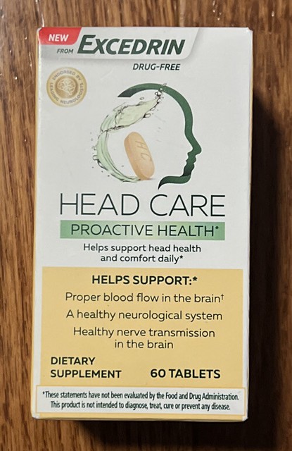 Excedrin Head Care Proactive Health. Drug 60 Tabs Exp 12/24 for sale ...