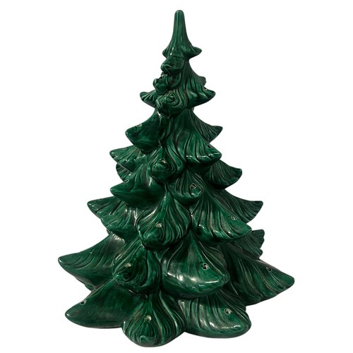 Vintage Atlantic Mold Ceramic Christmas Tree Green 13" No Lights Or ...