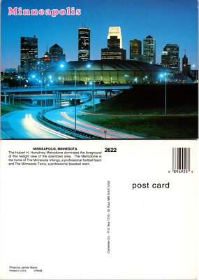 Continental Metrodome and Skyline Minneapolis MN Postcard | eBay