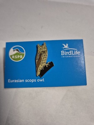 Rspb International Birdlife pin badge Eurasian Scops Owl | eBay UK