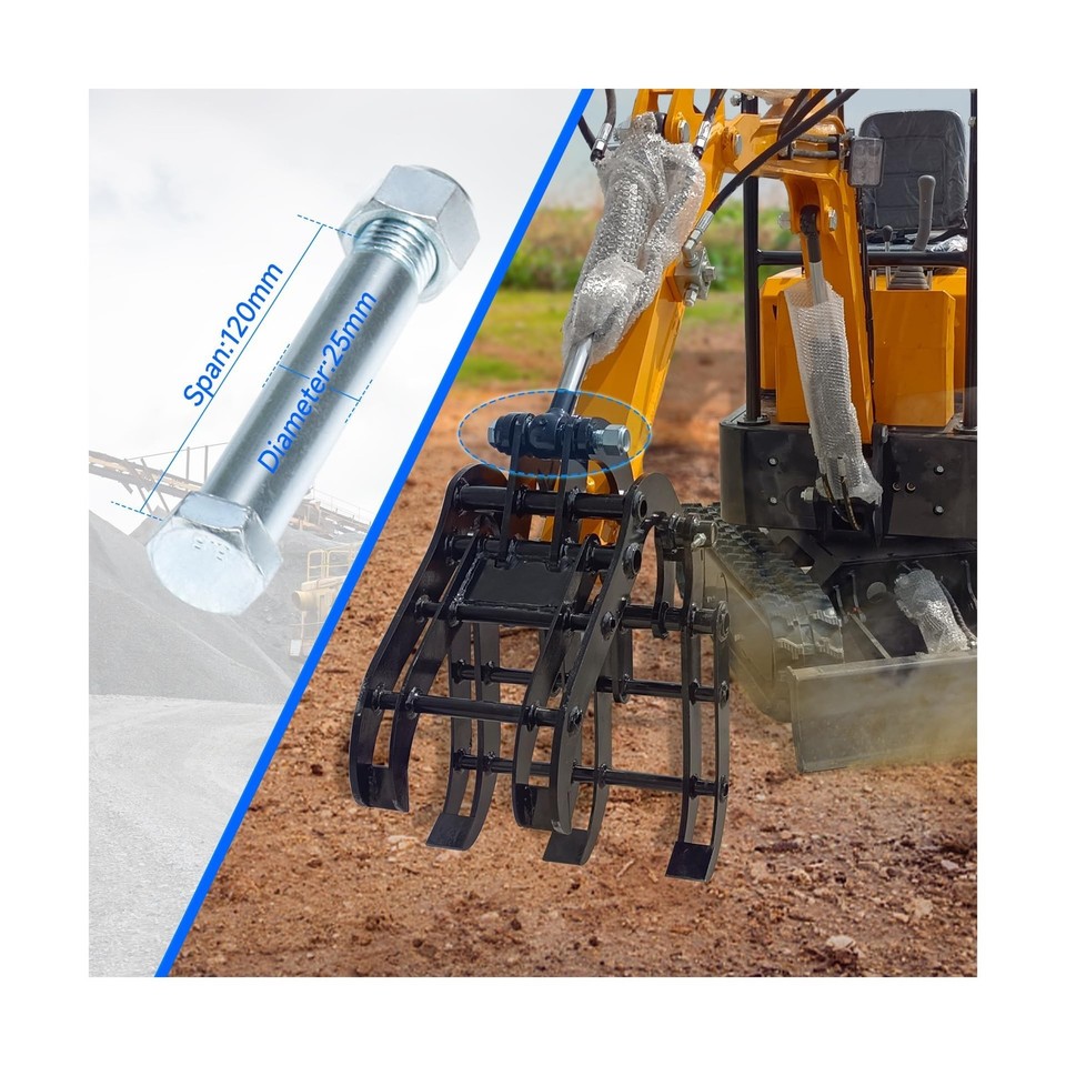 Mini Excavator Grabber Attachments, Small Excavator Wood Grabber ...