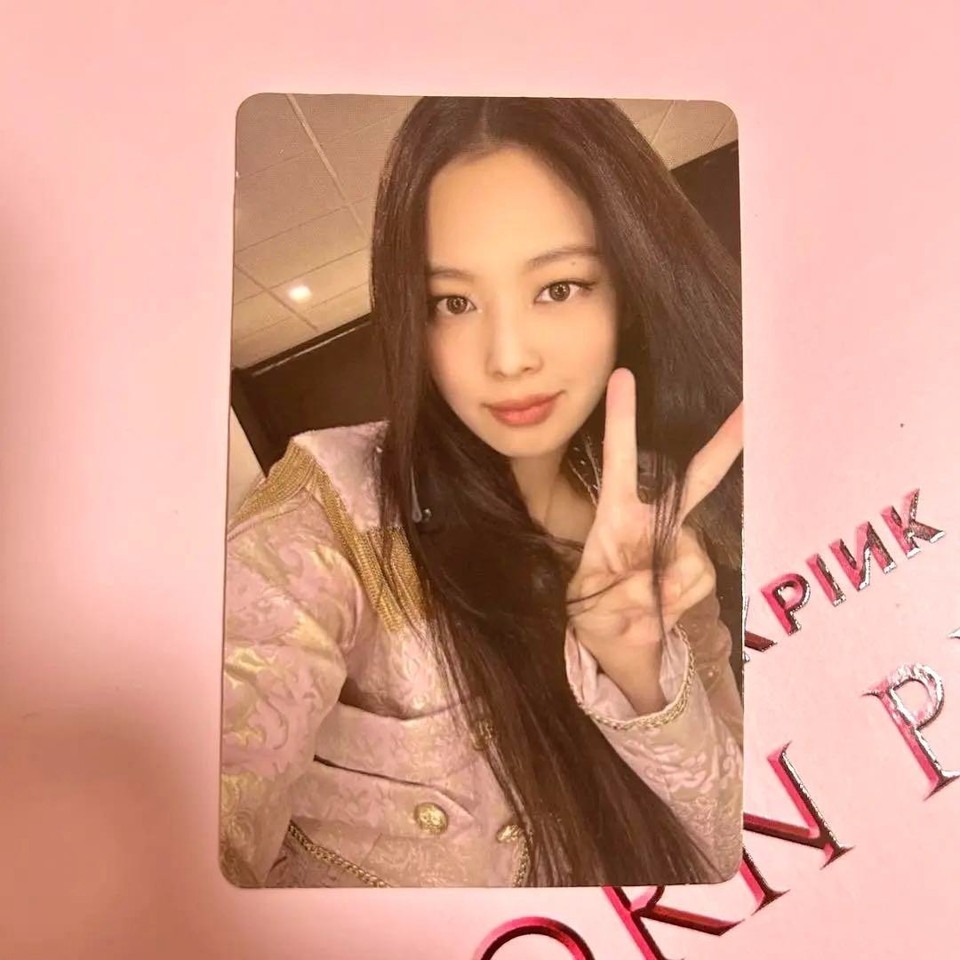 BLACKPINK JENNIE BORN PINK VINYL MANTRA PHOTOCARD PC PHOTO CARD BLACK ...