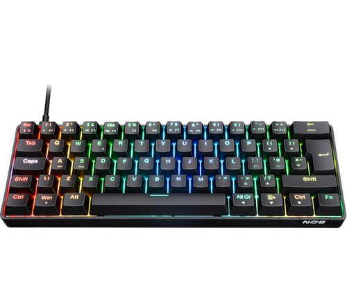NOS C-450 Mini Pro Mechanical Gaming Keyboard 60% Compact RGB USB PC ...