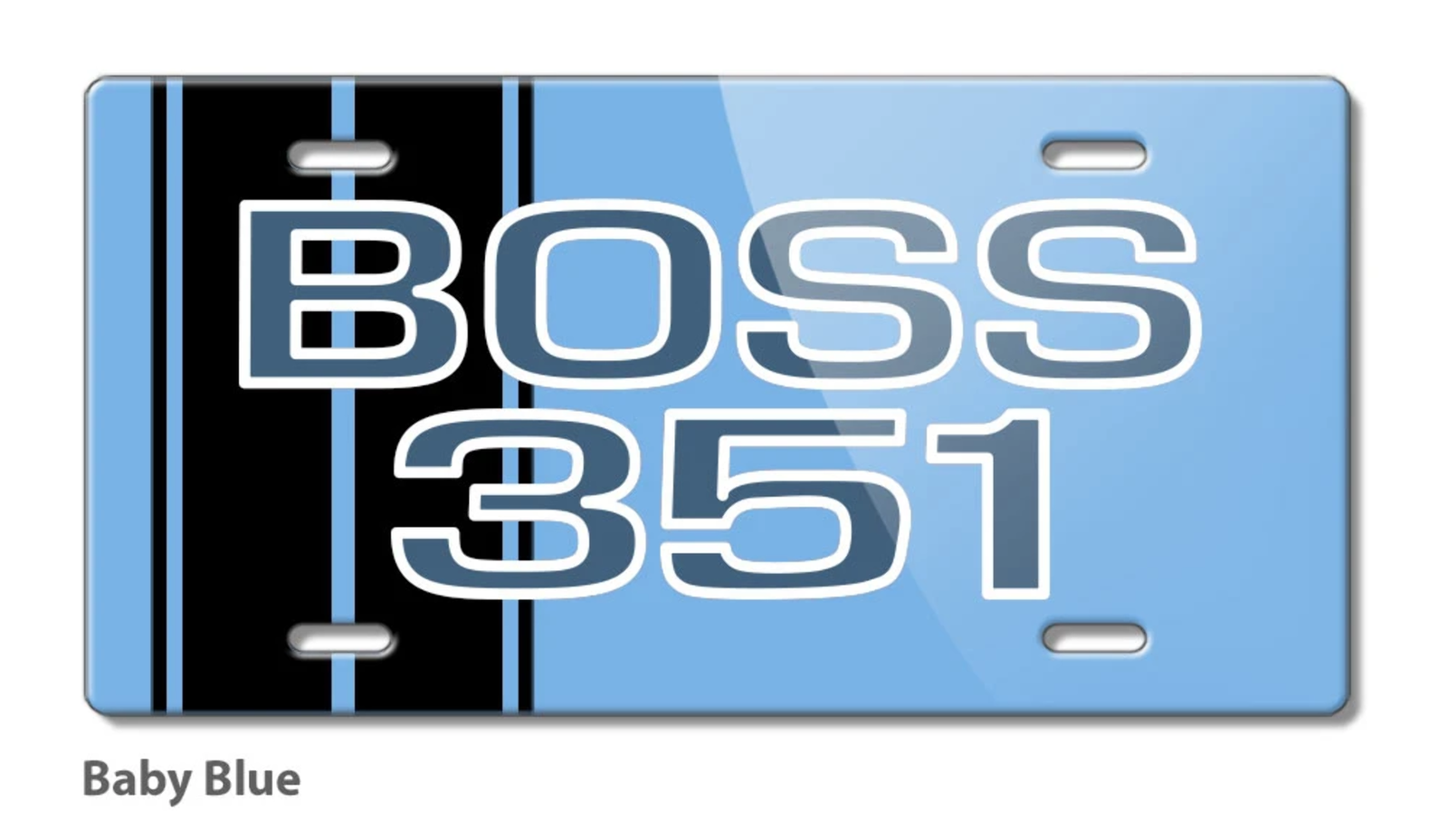 BOSS 351 c.i. V8 Engine Emblem 1971 Novelty License Plate - Aluminum ...