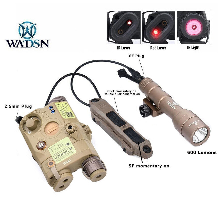 Tactical PEQ 15 IR Illuminator Red Green Blue IR Laser Aiming Sight ...