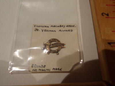 Civilian Archery Jr. Yeoman Award, Bronze Pin, Lapel Pin, Pinback | eBay