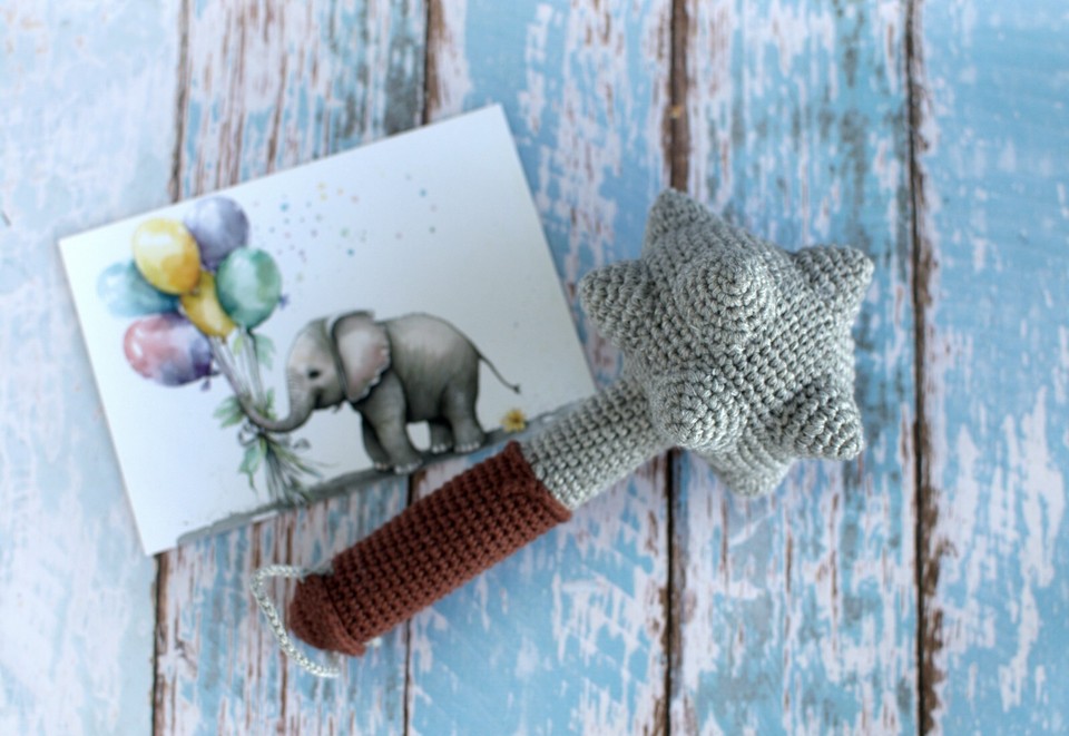 Crochet weapon, Morningstar, Baby cotton rattle, Mace plush toy, Little ...