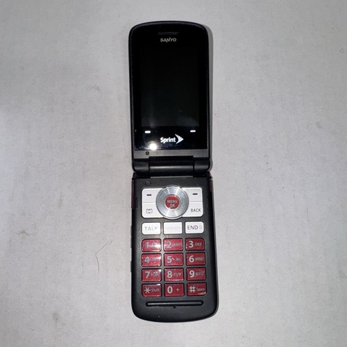 Sprint Sanyo SCP-3810 Vintage Red Camera Flip Phone With Box No Charger ...