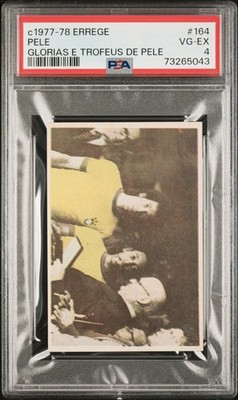 PSA 4 VG-EX Pele 1977 Errege #164 Rare Trading Card Glorias e Trofeus ...